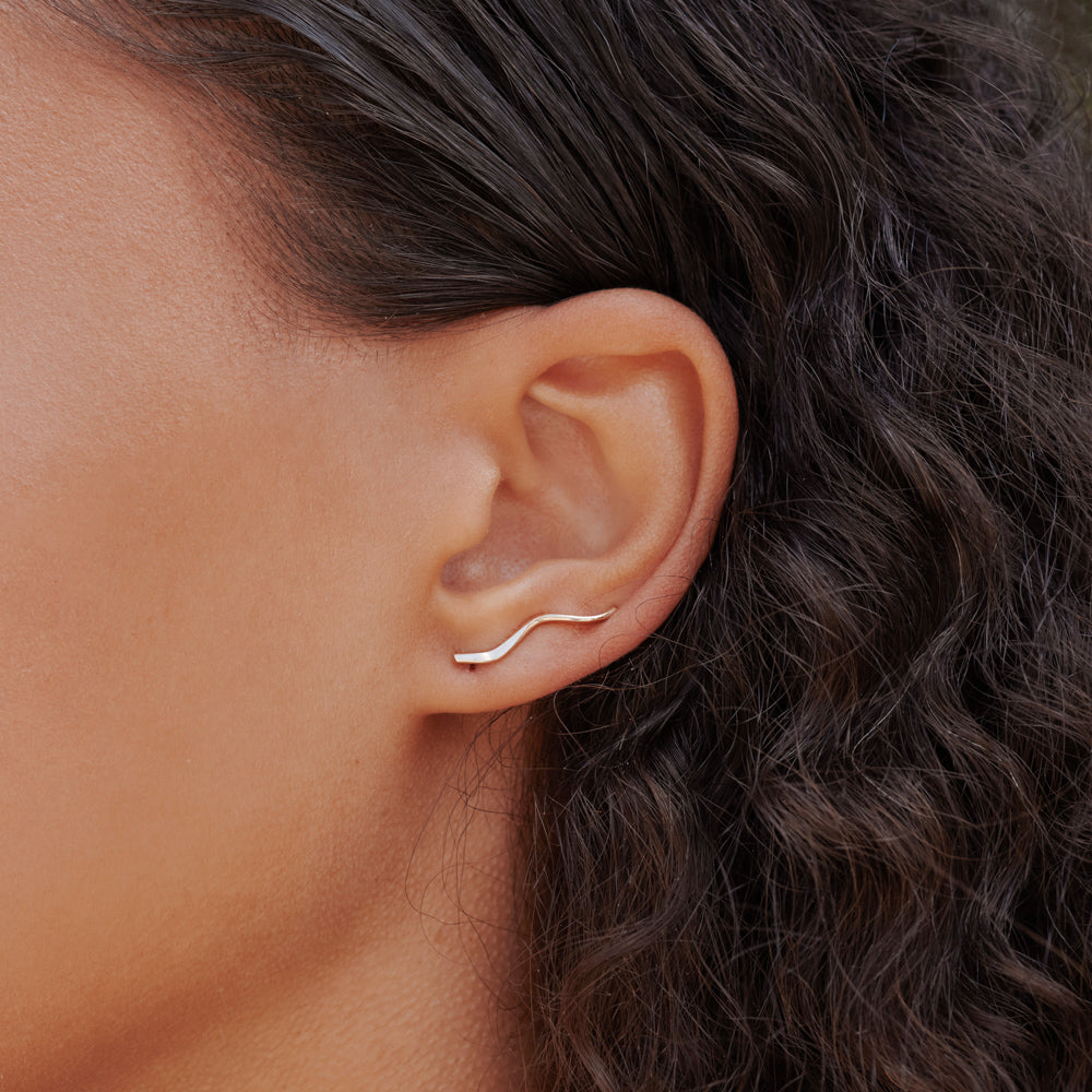 Wave Ear Climber – Makaro Jewelry