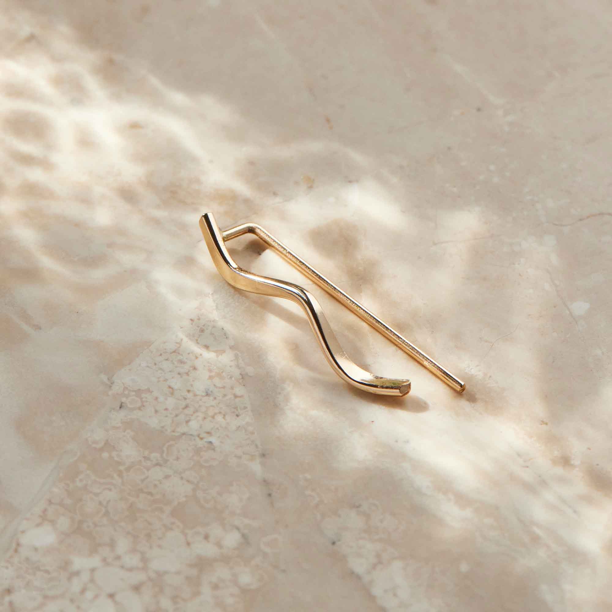 Wave Ear Climber – Makaro Jewelry