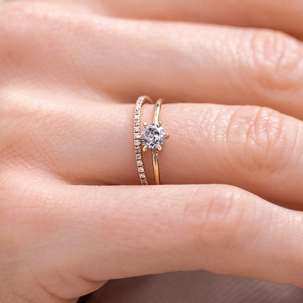 Eternity Wedding Band 0 2ct Salt Pepper Diamonds Makaro Jewelry